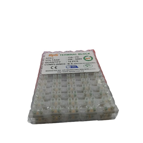 10Amp, 15Amp, 20Amp PVC Terminal Block Connector (1Pcs = 12 Terminal ...