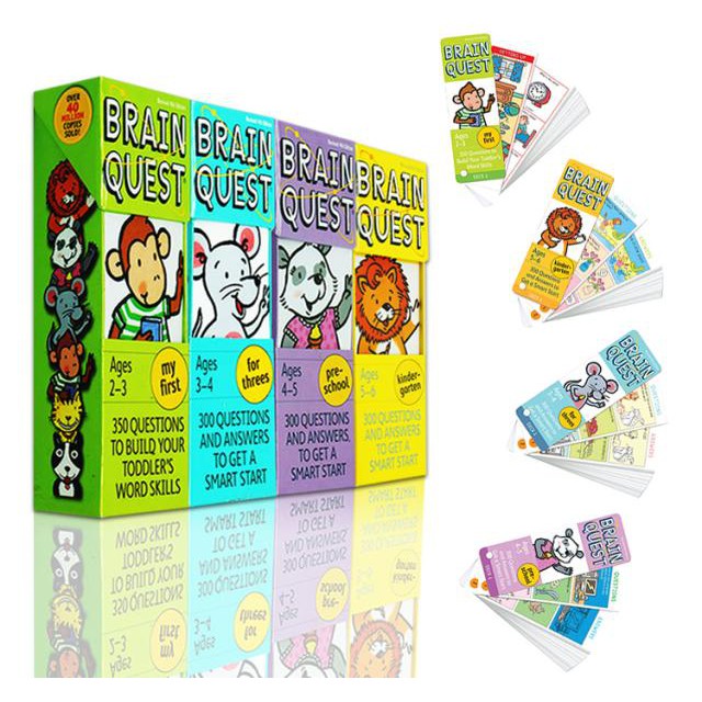 Brain Quest 2-6 Years Learning Flash Card 4 Decks/set Parent Game ...