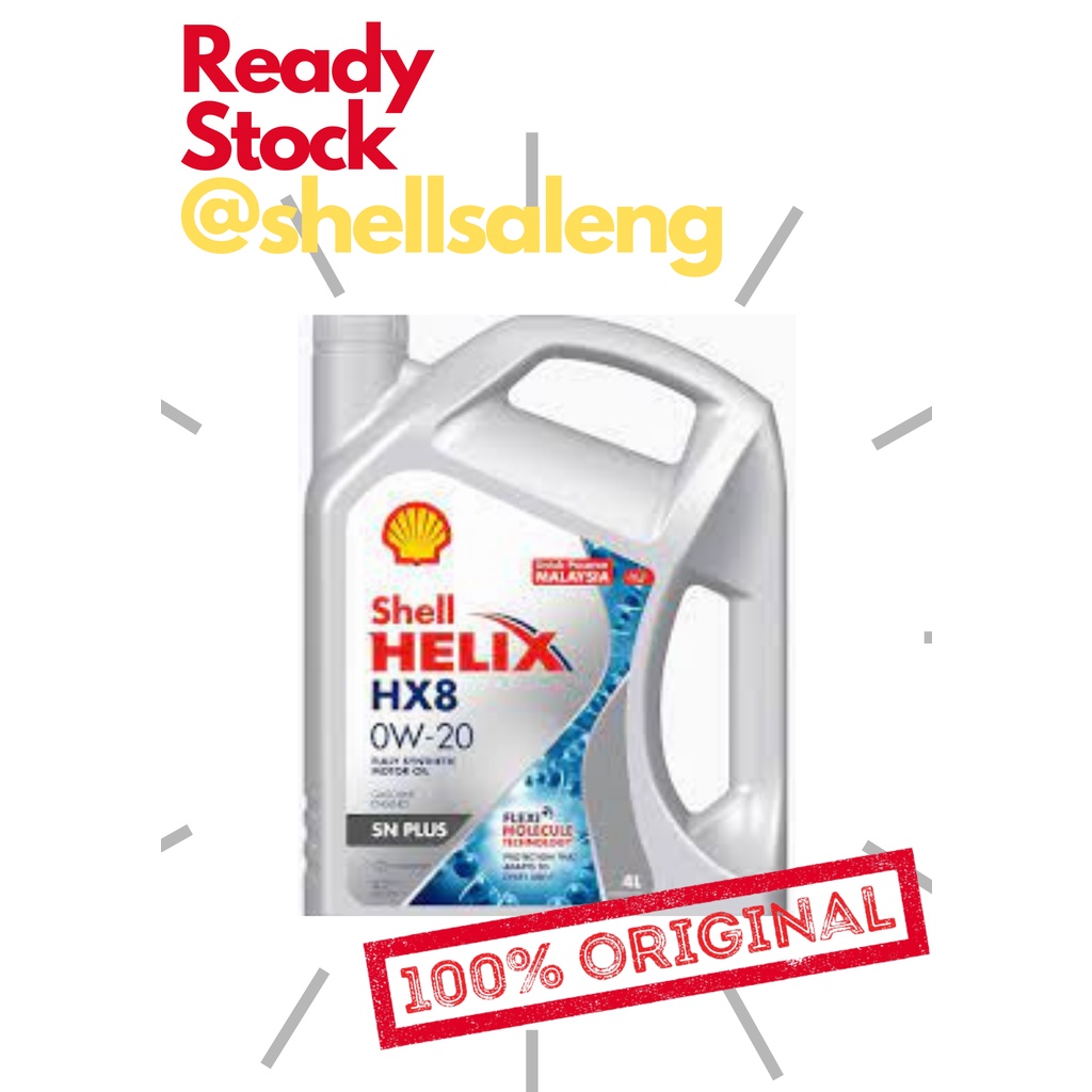 Shell Helix HX8 0W-20 Minyak Hitam Kereta | Shopee Malaysia