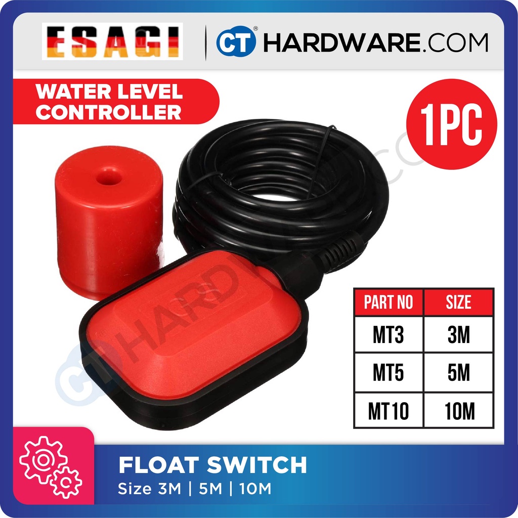 ESAGI FLOAT SWITCH 3M | 5M | 10M FOR WATER PUMP P/CONTROL [ MT3 | MT5 ...
