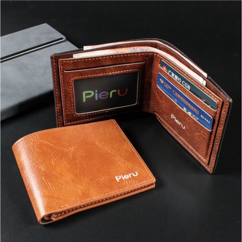 Dompet lelaki pendek dompet klip bil beg kad beg duit lelaki lipat ...