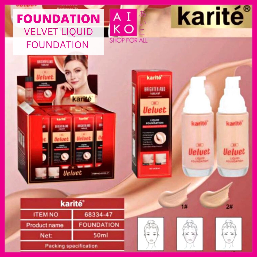 (AIKO) KARITE VELVET LIQUID FOUNDATION 50ML | Shopee Malaysia