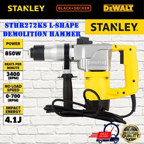 STANLEY STHR272KS 26MM 850W 5KG L-SHAPE Hammer Hacking Mesin | Shopee ...