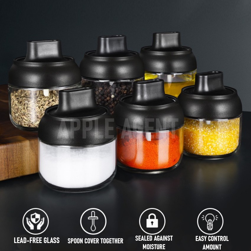 SET BEKAS REMPAH RATUS BOTOL REMPAH Seasoning Bottle with Spoon ...
