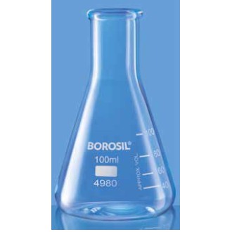 BOROSIL Flasks Erlenmeyer, Conical, Narrow Mouth, 10 ml - 500 ml ...