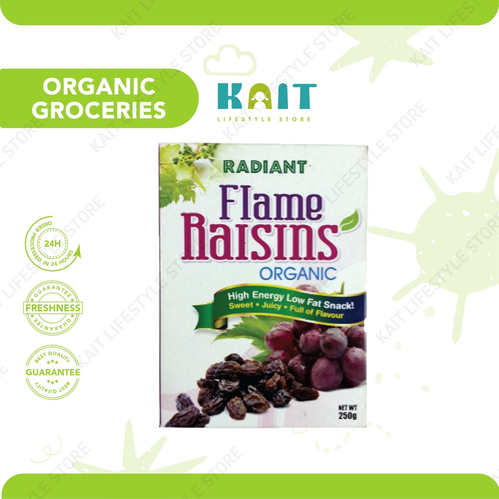 RADIANT Flame raisins, Organic (250gm) | Shopee Malaysia