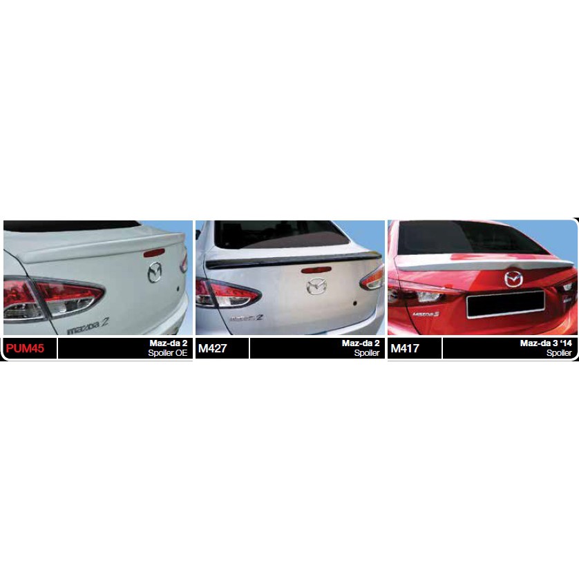 Mazda 2 3 sedan rear boot trunk ducktail spoiler lip 2008 2009 2010 ...