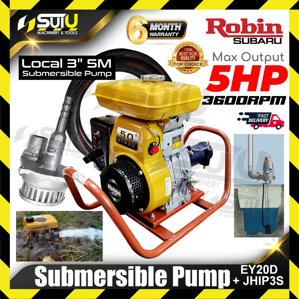 SUBARU ROBIN EY-20D / EY20D / EY20 High Pressure Engine Pump with Frame ...