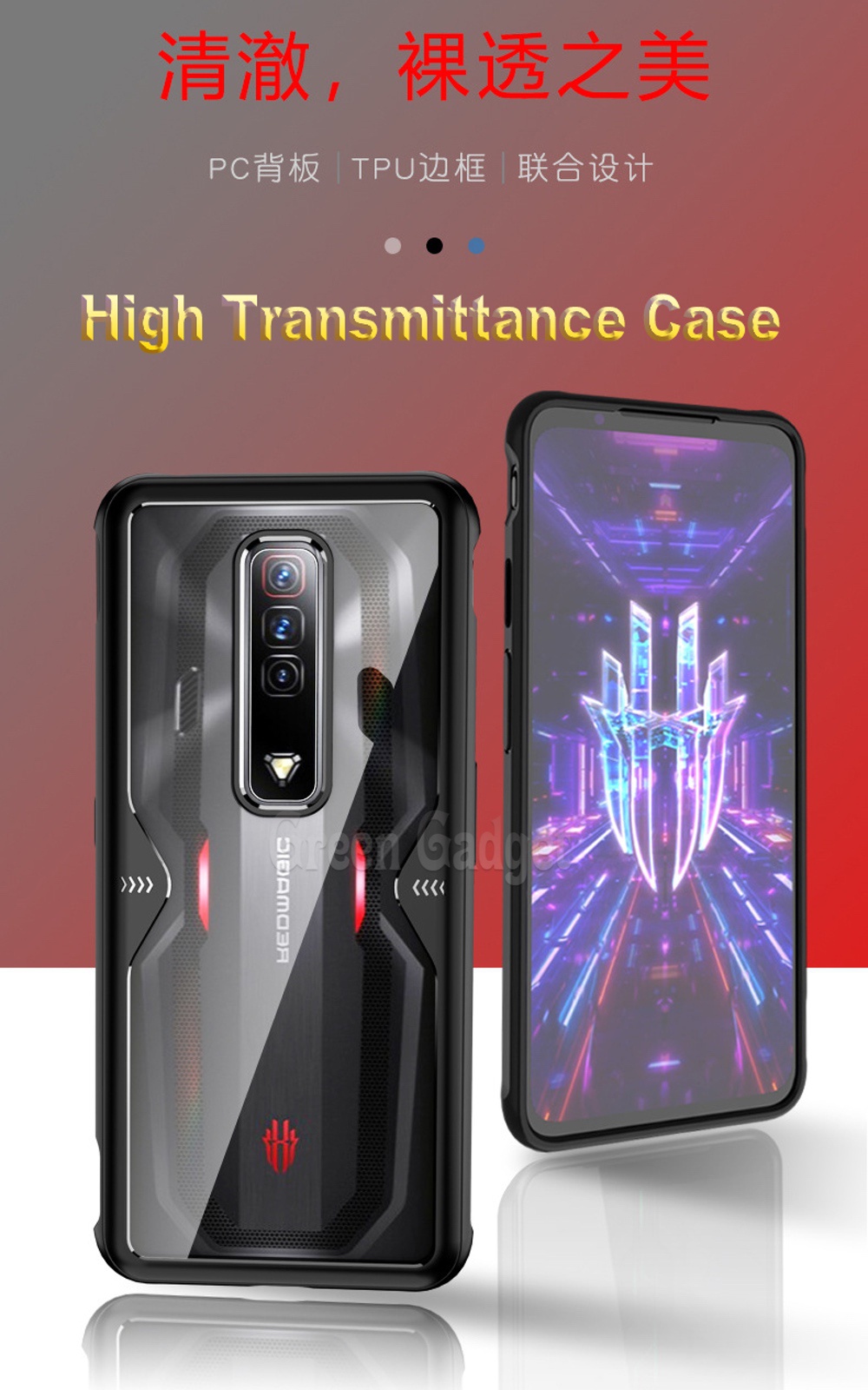 Nubia Red Magic 7/7 Pro Case Clear Armour 360 Full Protection Cover ...