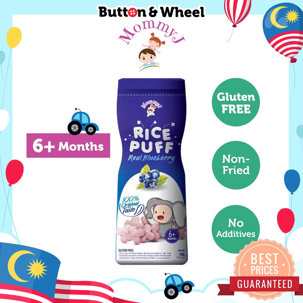 Mommyj Real Blueberry Pure Rice Puffs | Shopee Malaysia