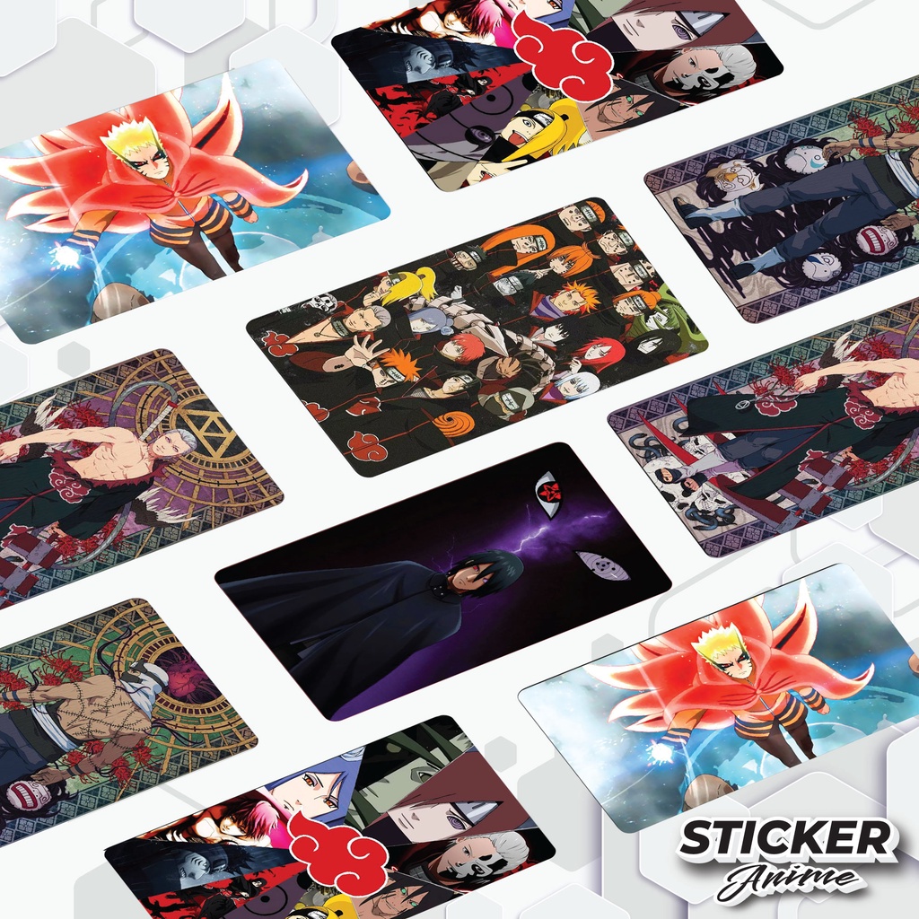 Sticker Anime Naruto Shippuden Boruto Stiker Card Cover Touch n Go ...
