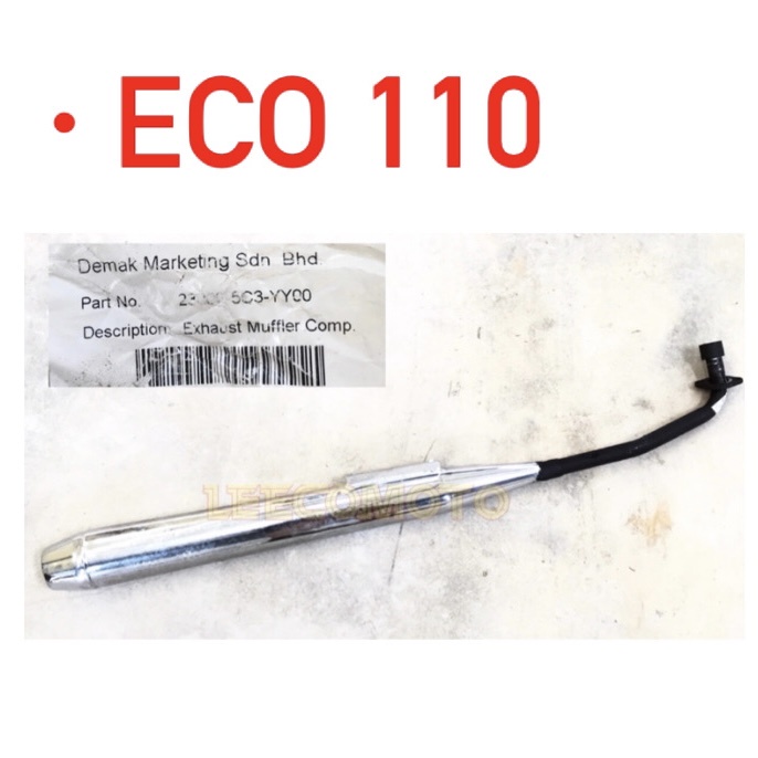 Demak ECO 110 - Exhaust Pipe (Muffler) OE- Genuine Parts (Eksoz) EKZOS EXZOS ECO110 PAIP MUFFLER ...