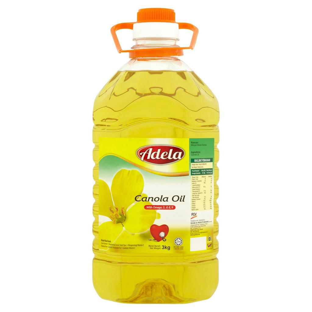 Adela Cooking Oil - Blended Canola Oil (3kg) | Shopee Malaysia