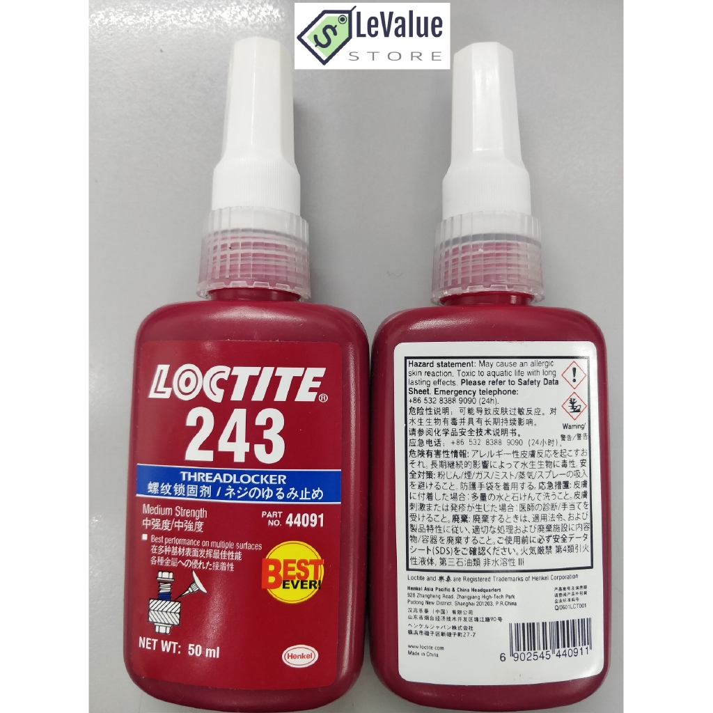 Loctite 243 Medium Strength Thread Locker 50ml - 44091 | Shopee Malaysia