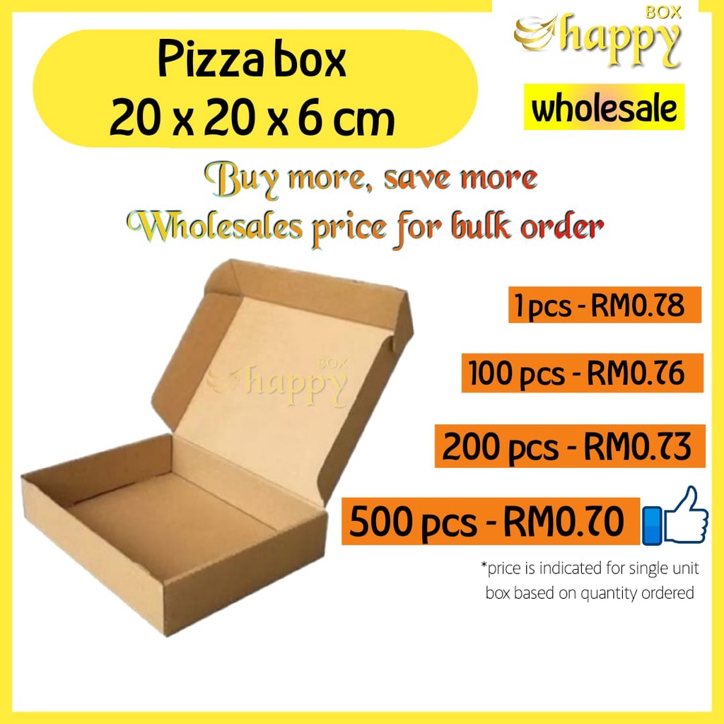 Pizza Box (T11-20 x 20 x 6 cm) | Shopee Malaysia