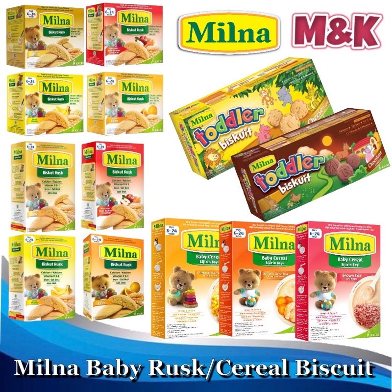 Milna Baby Biskut Rusk / Milna Baby Cereal Bijirin Bayi | Shopee Malaysia