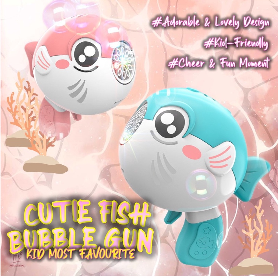 Inatreehouse. Cutie Fish Bubble Gun, Fish Bubble Machine Gun, Kids ...