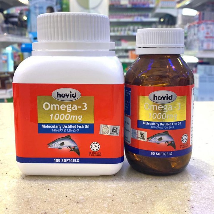 HOVID OMEGA-3 1000MG 60S/180S MOLECULARLY DISTILLED FISH OIL | Shopee ...