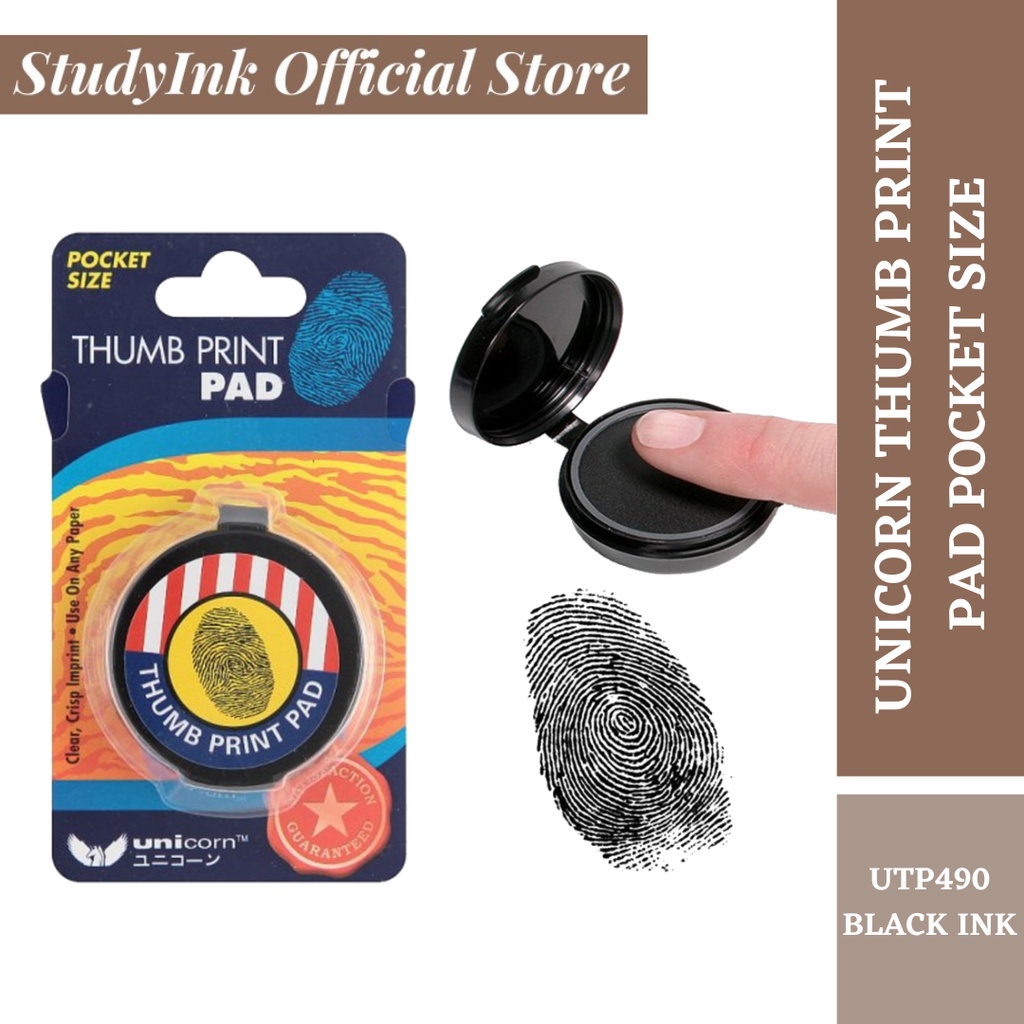 UNICORN THUMB PRINT PAD POCKET SIZE UTP490 BLACK INK | Shopee Malaysia
