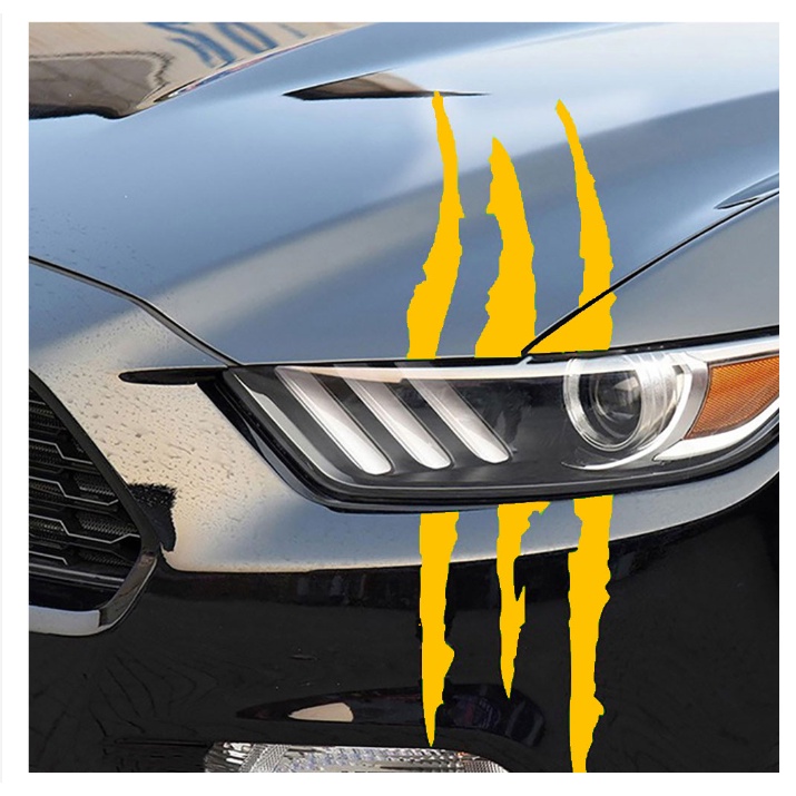 40x12cm Monsters Scratch Claw Marks Car Body Headlight Decals Sticker ...