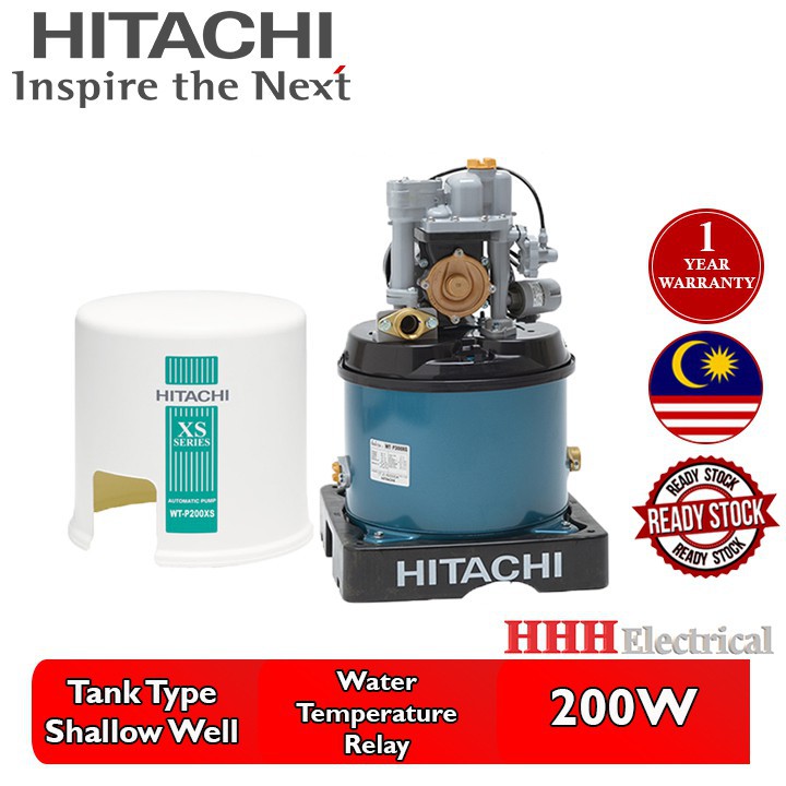 Water heater hitachi japan wt-p200xs 200w water pump - tank type ...