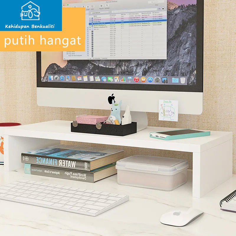 Rak buku Meja komputer rak Pejabat Desktop komputer monitor rak Raise ...