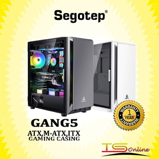 SEGOTEP GANK 5 / SEGOTEP ALPHA GAMING ATX CASING (WITH 3 ARGB FAN ...