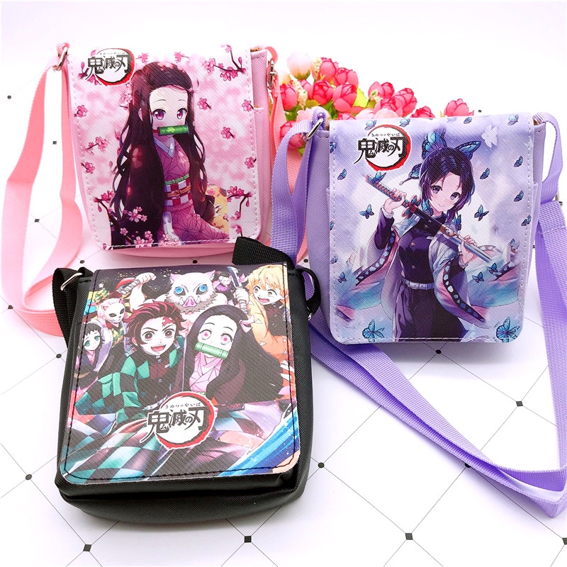 Anime Demon Slayer Messenger Bag Single Shoulder Bag Nezuko Shinobu ...