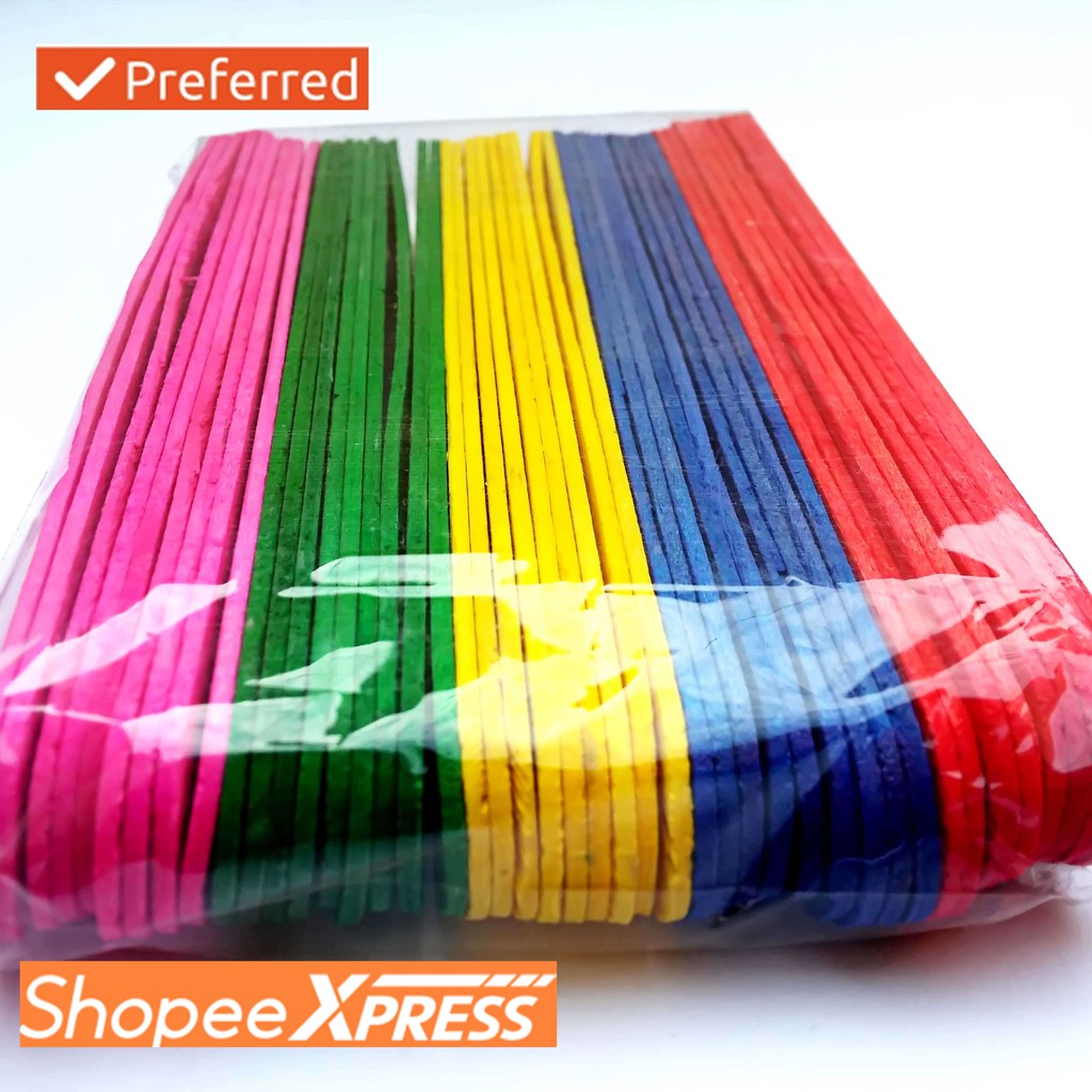 DIY Ice cream wooden stick / Batang ais krim kids toy 50pcs Large Size ...