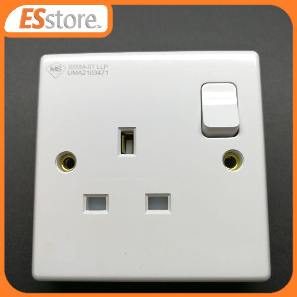 13a ums switch socket 3 pin wall socket with sirim/pluk soket | BeeCost