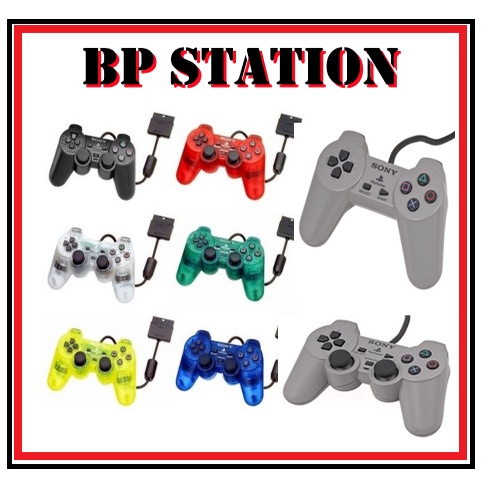 PLAYSTATION 2 DUALSHOCK OEM / COLORFUL TRANSPARENT/ PS2 DS 99% / PS1 ...