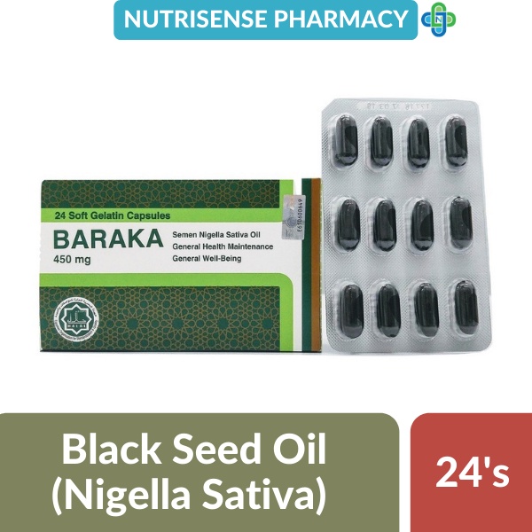 BARAKA NIGELLA SATIVA OIL BARAKA MINYAK HABBATUS SAUDA {SOFTGEL} (450mg ...