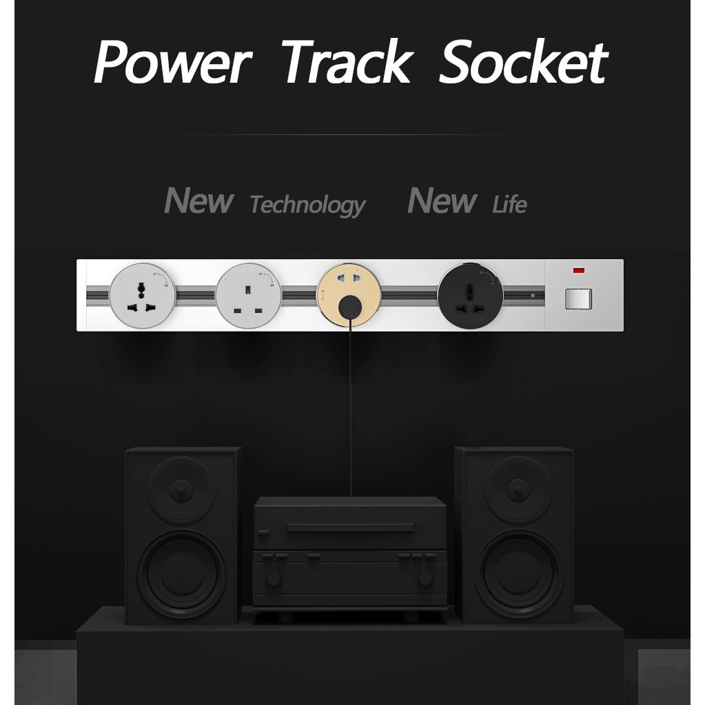 Power Track Socket New Technology Waterproof Socket Removable Safety Track Socket The Track