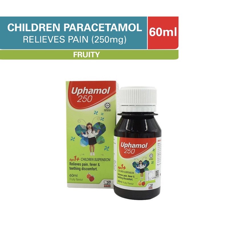 Uphamol 250 Fruity Flavor 60ml for Children 1-12 Years Old [EXP: 03/ ...