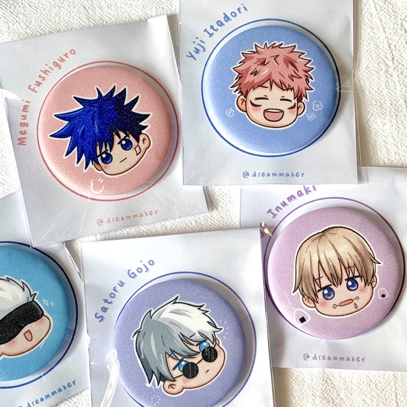 Jujutsu Kaisen Button Badges 58 mm JJK anime | dreammaker | | Shopee ...