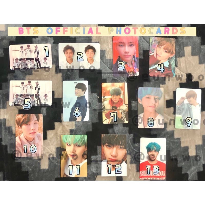 BTS OFFICIAL PHOTOCARDS | Shopee Malaysia