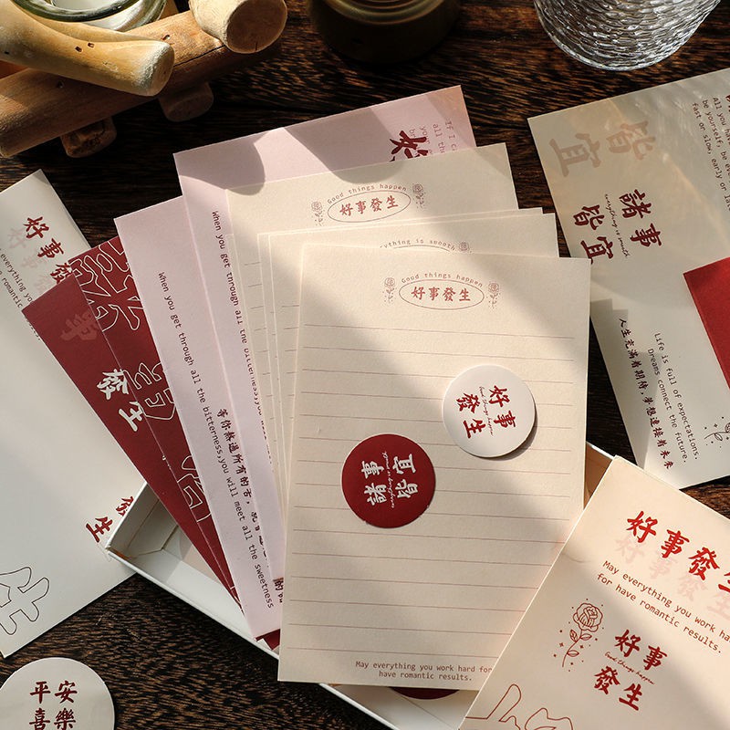 Ready Stock Good luck letter and sign set inspirational Envelope paper ...