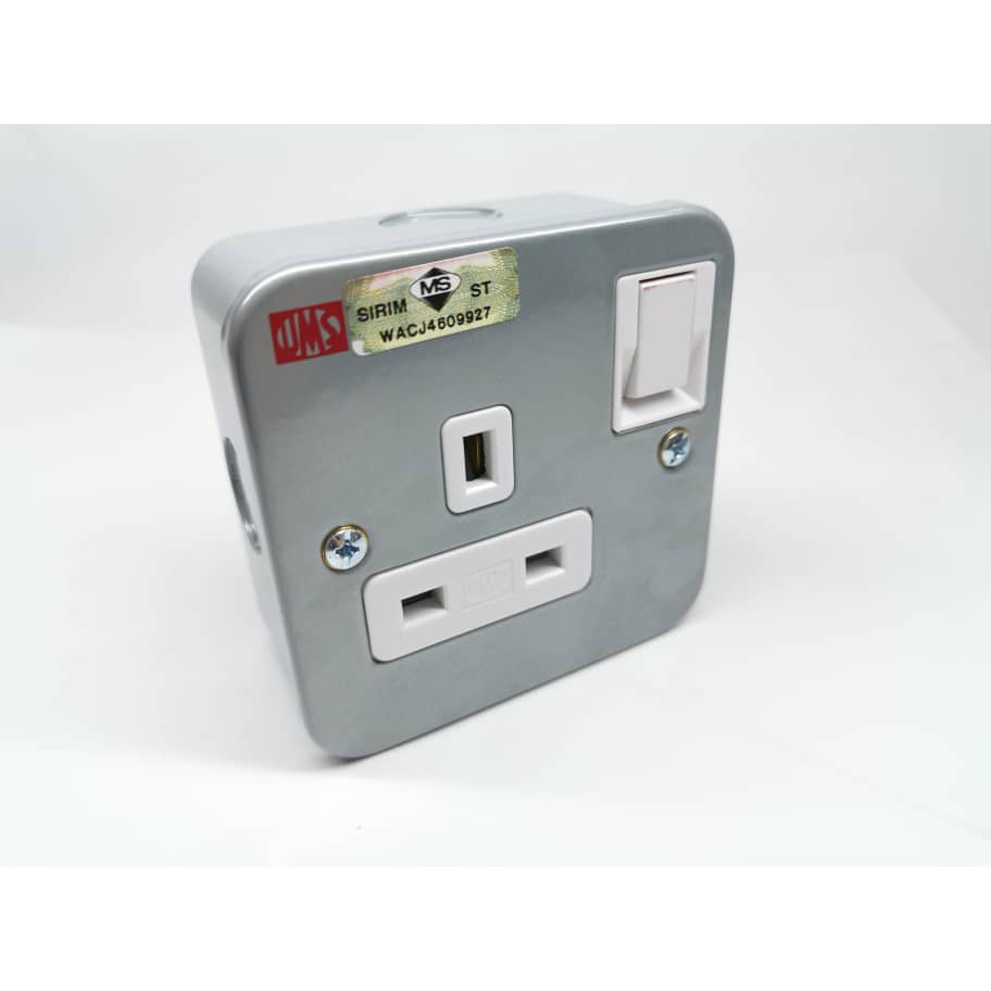 UMS 13A 1 GANG METAL CLAD SWITCHED SOCKET OUTLET 1213M | Shopee Malaysia