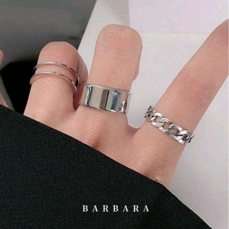 Modern Solid Design Rings Set / Basic Rings / BARBARA | Shopee Malaysia
