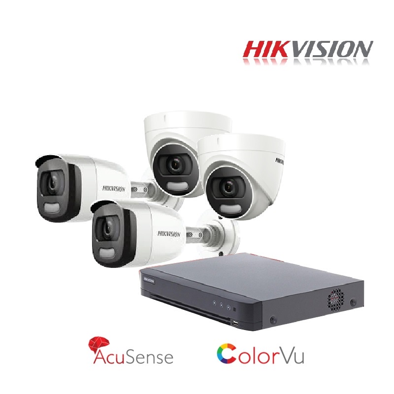 2MP / 4MP Hikvision 8 Channel ColorVu CCTV System With 4 x ColorVu Camera - Hikvision CCTV ...