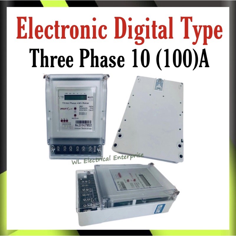 #Digital kWh Meter 3Phase 10/100A 240/415v / #Three Phase kWh Meter | Shopee Malaysia