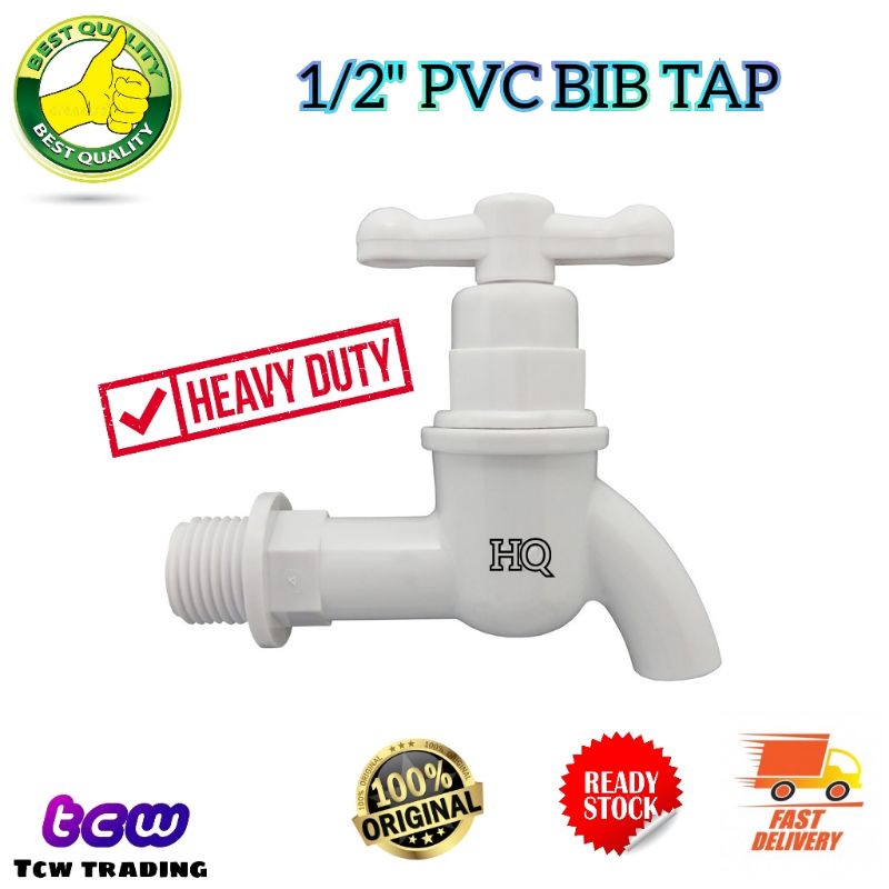 1/2" Pvc Bib Tap White Kepala Pipe Putih Brands:HQ | Shopee Malaysia