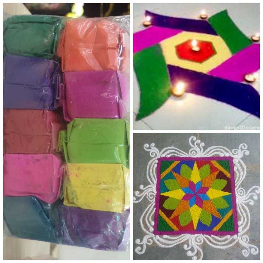 Rangoli Powder Kolam Maavu Tepung Kolam Kolam Powder | Shopee Malaysia