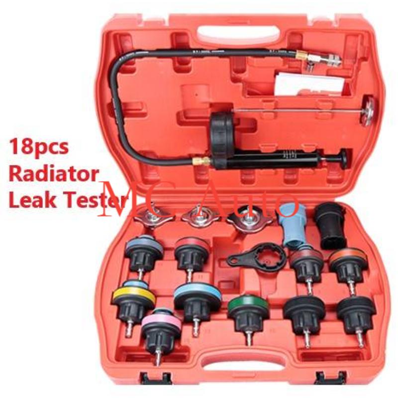 👍🏻18pcs👍🏻 Radiator Tester Tools Kit 18 Tangki Radiator Pressure Pump ...
