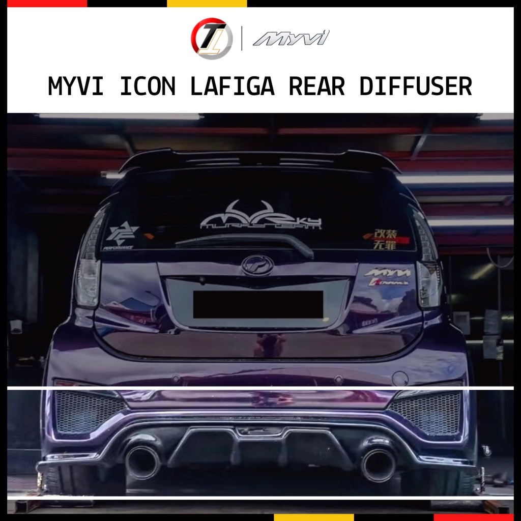 MYVI ICON LAFIGA Rear Diffuser | MYVI Rear Diffuser | Shopee Malaysia