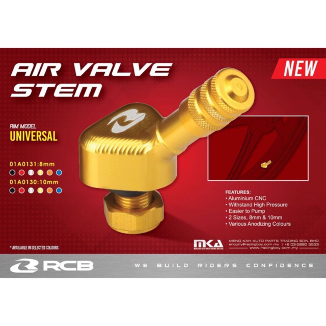 RCB Racing Boy - Air Valve Stem Tubeless Valve Head 8mm 10mm(TANK ...