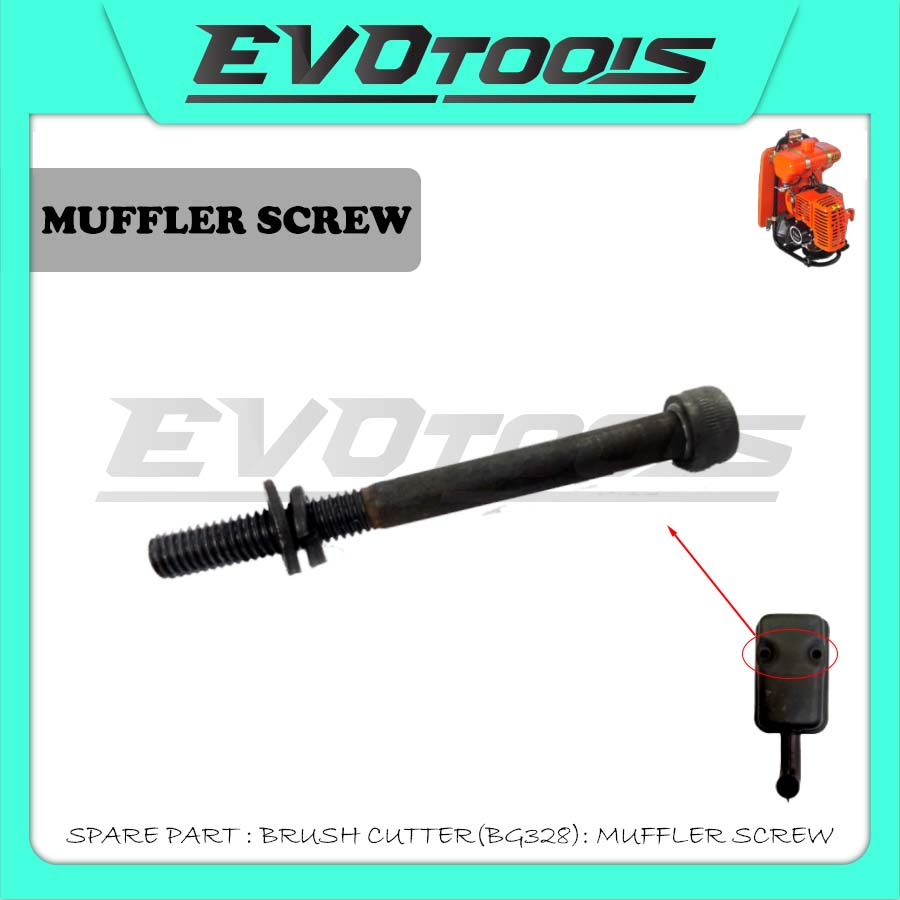 SPARE PART(BG328) : MUFFLER SCREW EXHAUST MESIN RUMPUT/EKZOS SCREW ...