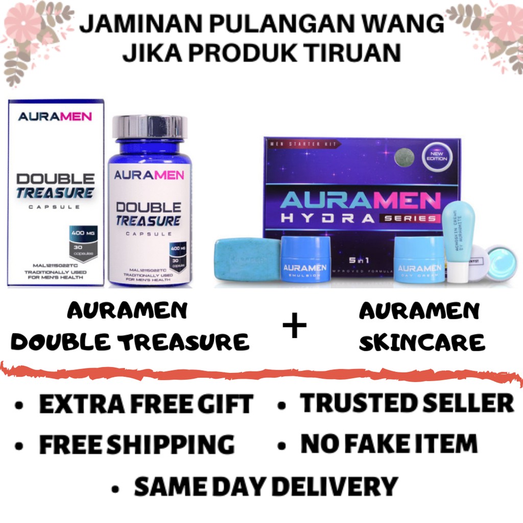 [JIMAT COMBO] - AURAMEN ( AURA MEN DOUBLE TRASURE + AURAMAN SKINCARE ...