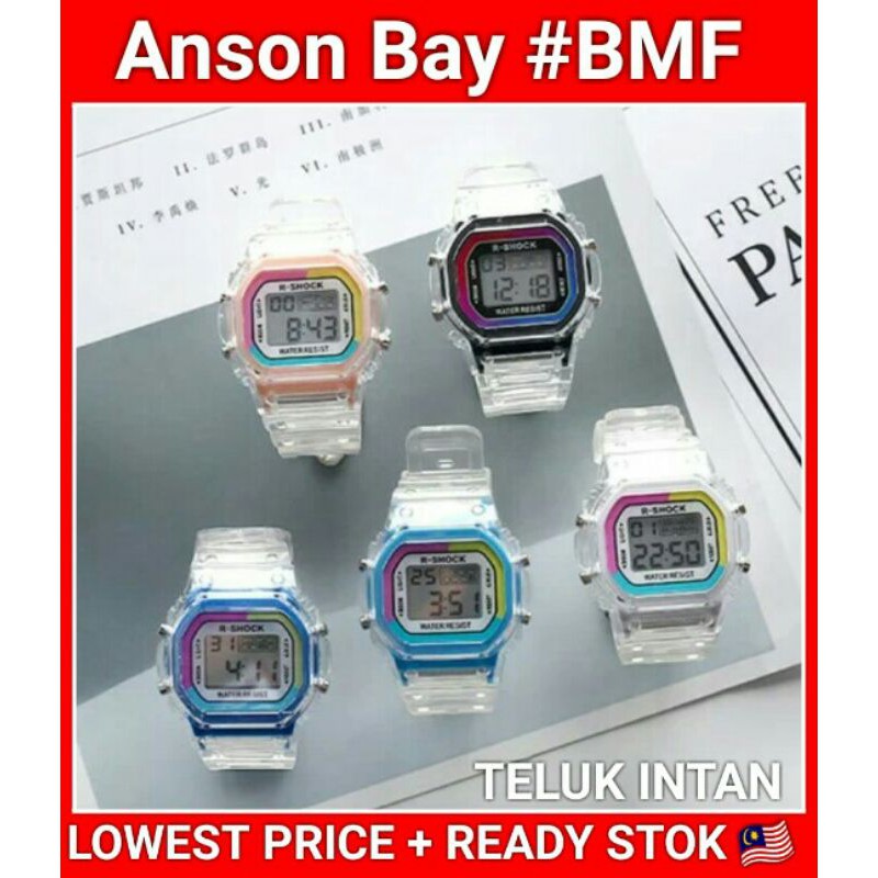 Anson bay #BMF cheap watch jam tangan murah jelly transparent teluk ...