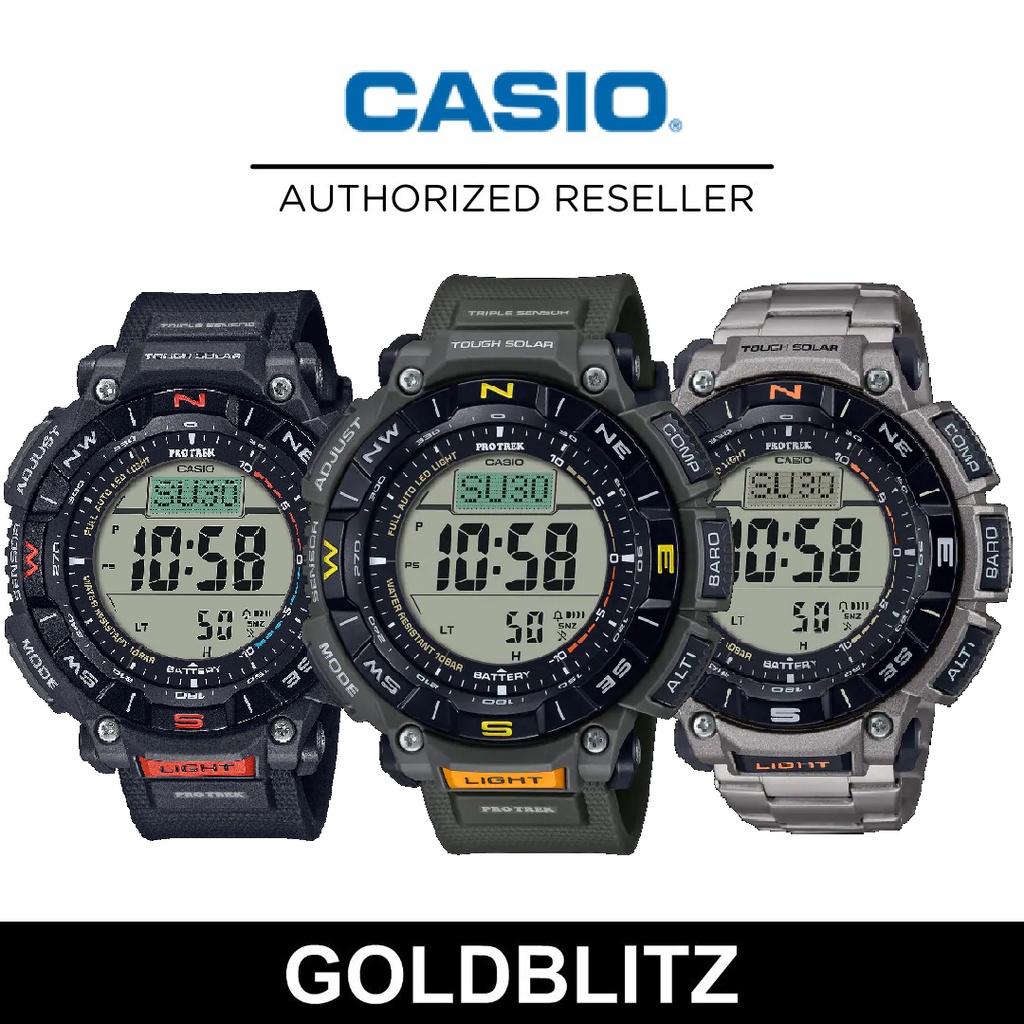 Casio ProTrek PRG340 Triple Sensor Tough Solar PRG-340-1 PRG-340-3 PRG-340T-7 Biomass Plastics ...